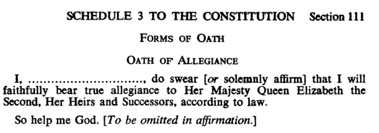 Misinformation about our Head of State and Oath of Allegiance must stop ...